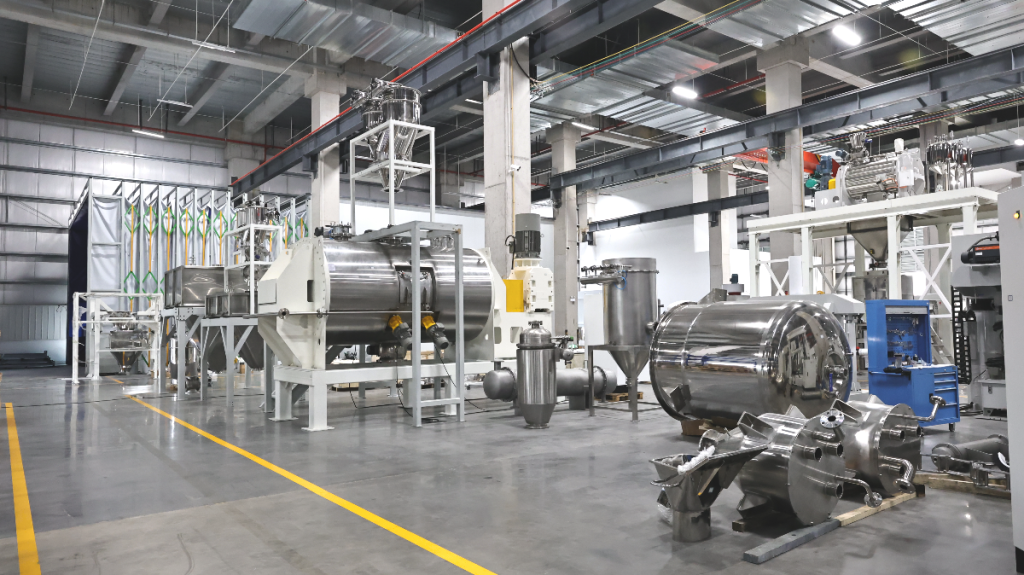 Modified starch mixing and drying production line to achieve green and ...